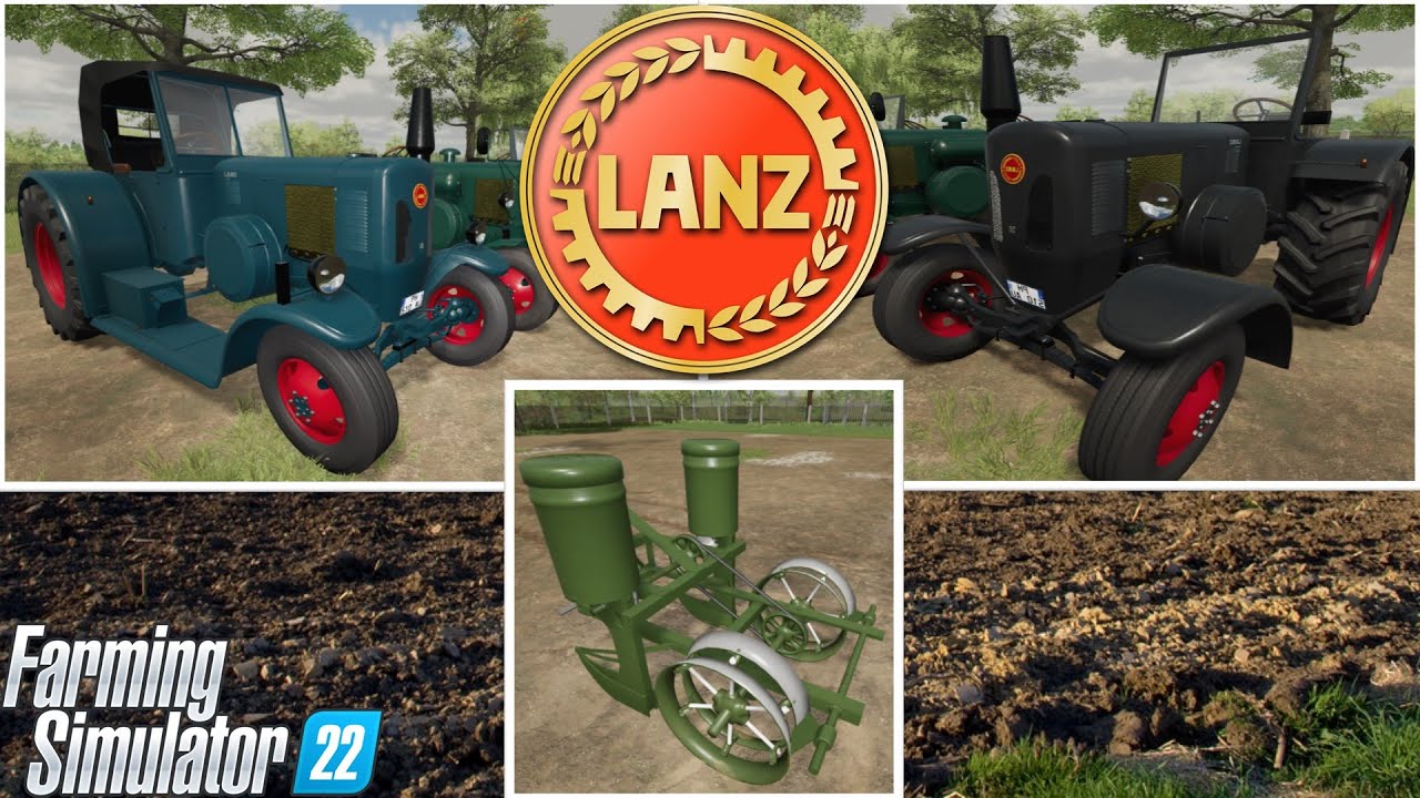 FS22 Old Tractors Mods/ LANZ BULLDOG PACK Tractor & CLASSIC 2 ROW ...
