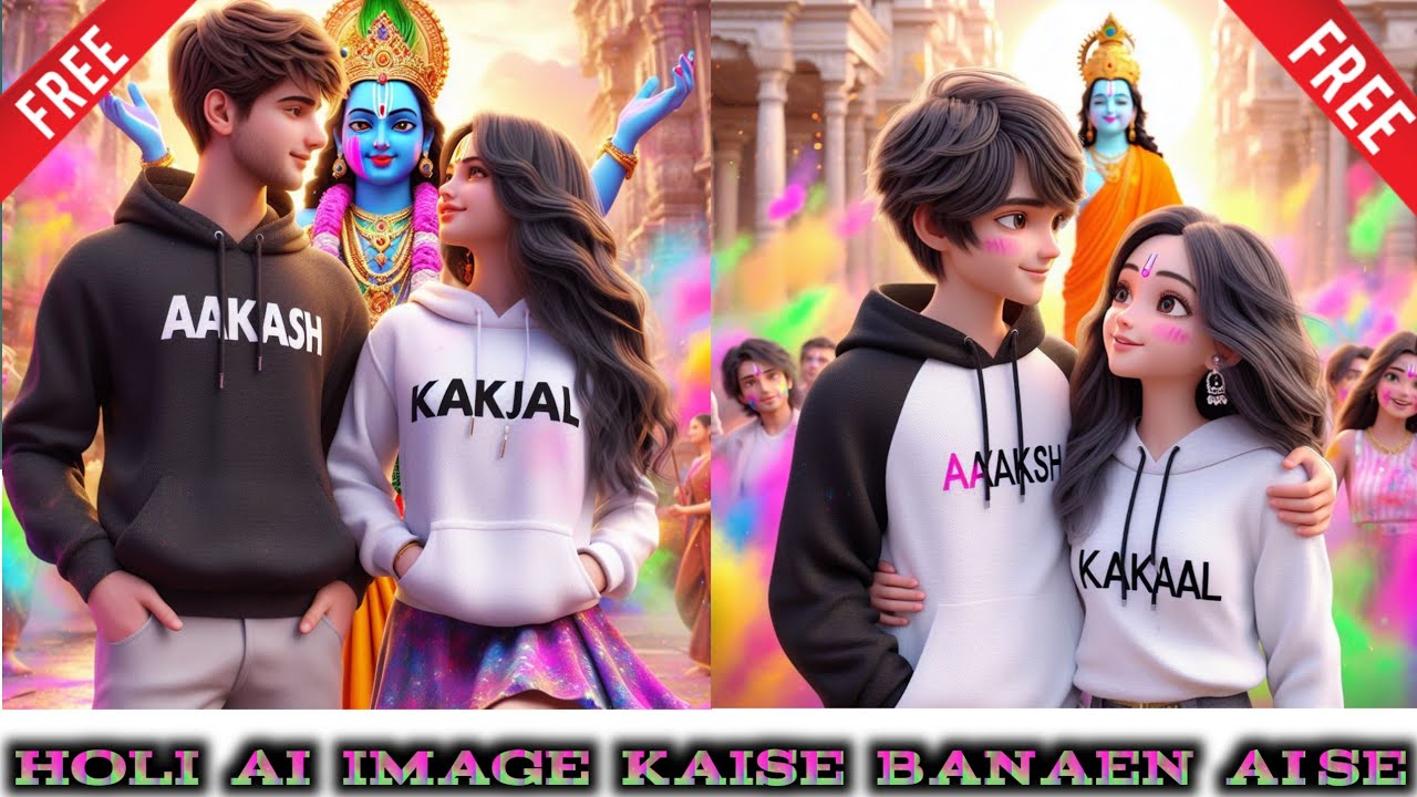 Holi Photo editing New Holi photo editing with girl Holi photo editing Technical Aakash Editor ...