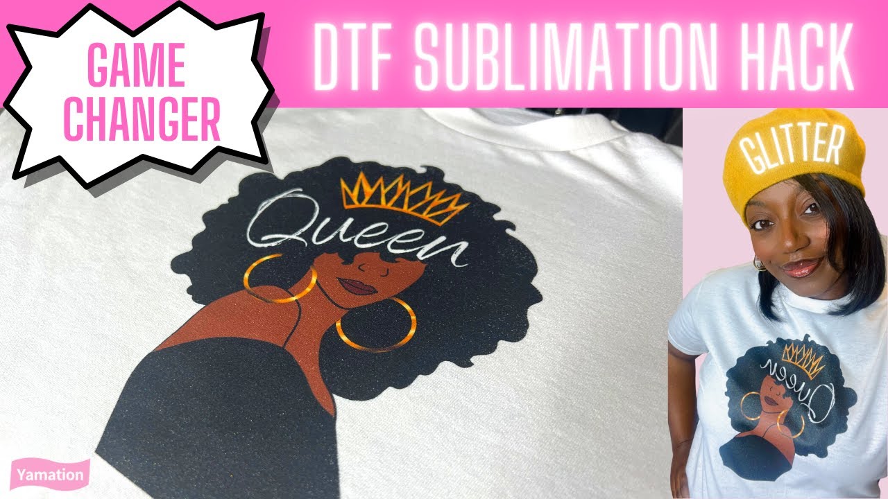 GAME CHANGER | SUBLIMATION ON COTTON HACK | DTF GLITTER SUBLIMATION ...