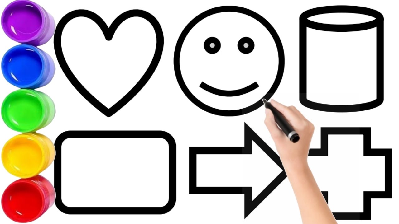 2d Colors,Educational video for Kids | shapes drawing | Preschool ...