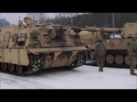 3-29 FA Offloads Equipment in Poland - YouTube