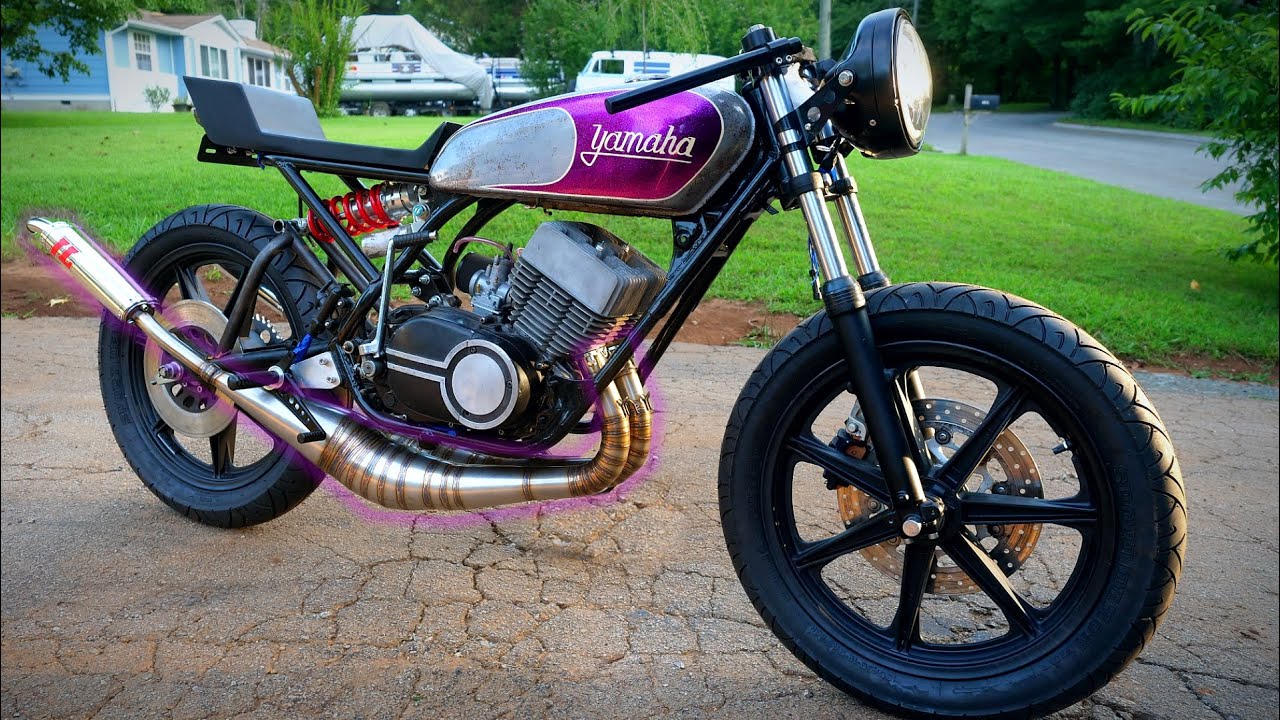 2 Stroke Yamaha 55hp Cafe Racer Nearing completion! Pt. 4 - YouTube