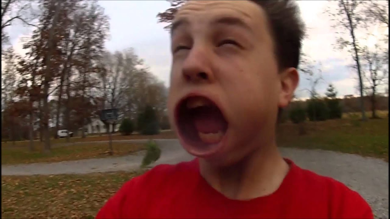 Slow Mo Leaf Blower Face - YouTube