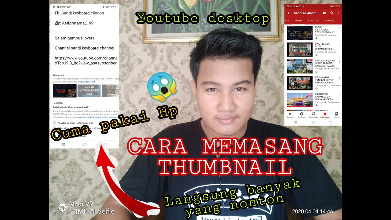 TUTORIAL CARA MEMBUAT & MENAMBAHKAN THUMBNAIL DI YOUTUBE - YouTube
