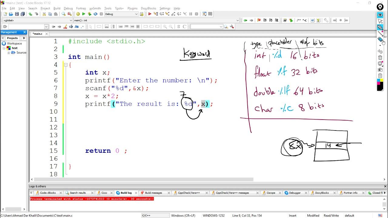 03. Data types, placeholders and scanf - YouTube