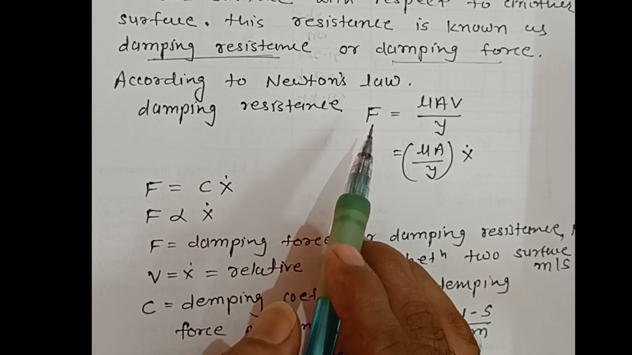 Vibration part 9| Types of Damping| Damped free vibration| Dynamics of ...