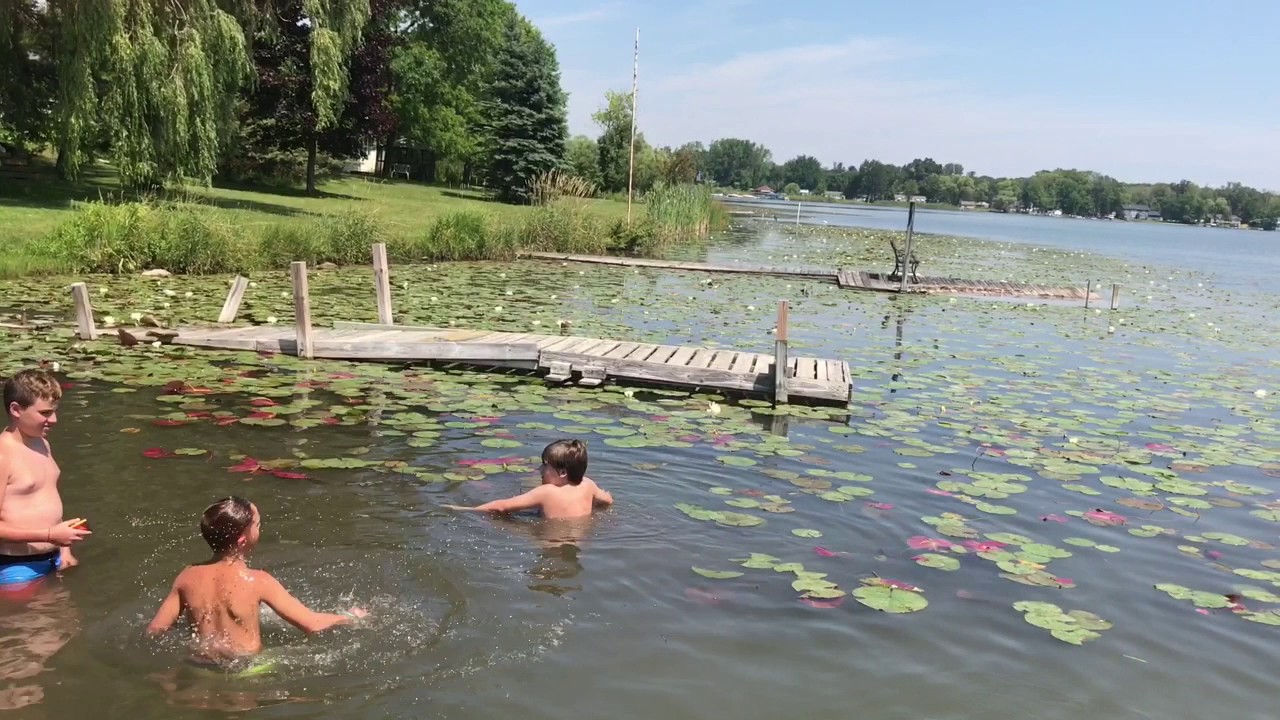Swimming at Campau Lake (with Tyty45 F) - YouTube