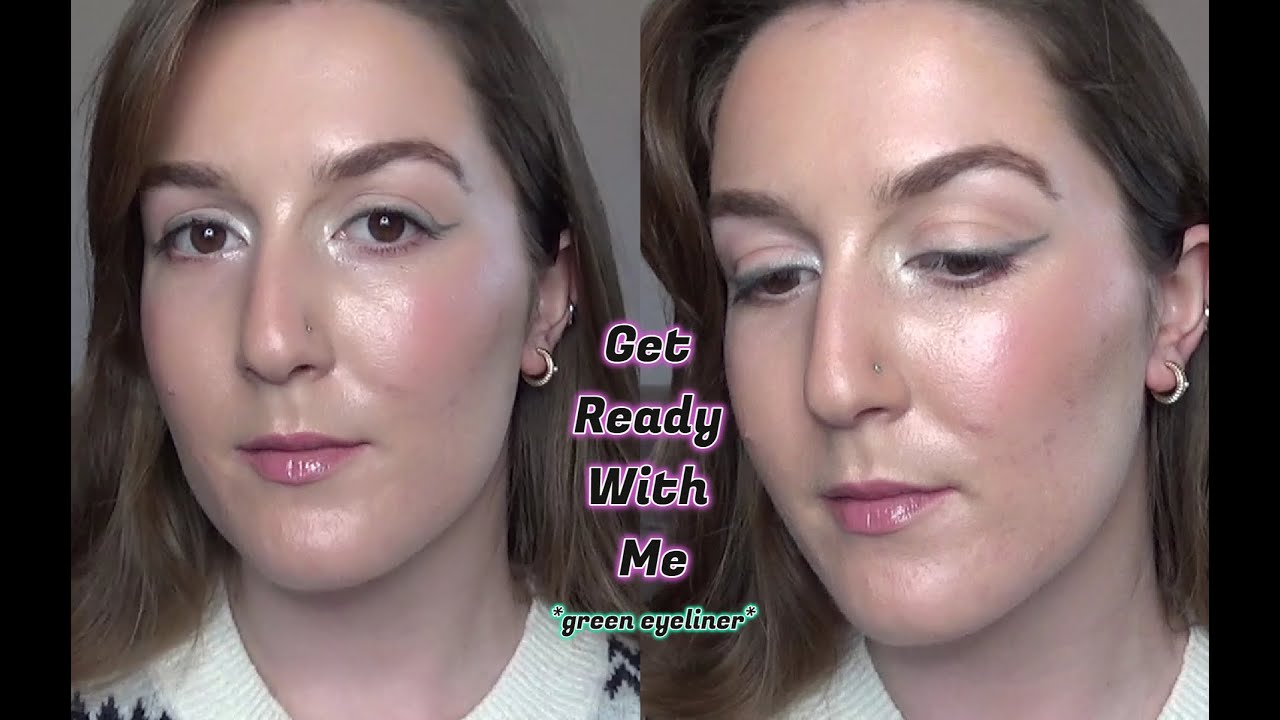 GRWM- Μακιγιάζ για ολες τις ωρες με πρασινο eyeliner| Zoi M ...