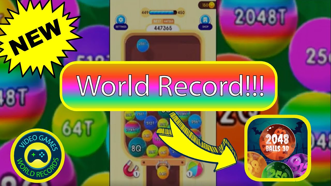 2048 Balls World Record by @andrew_1998 Highest Score - 1126303 - Max ...