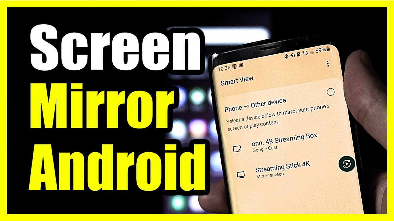 How to Screen Mirror Android Phone to ONN 4k Streaming Box (Google TV ...