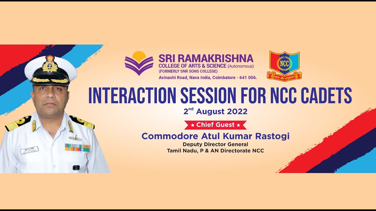 INTERACTION SESSION FOR NCC CADETS with Commodore Atul Kumar Rastogi ...