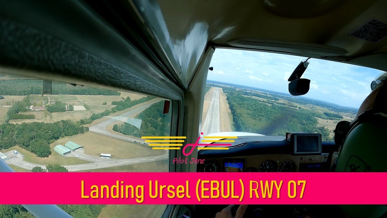 Landing Ursel Air Base (EBUL) RWY 07 with ATC - YouTube
