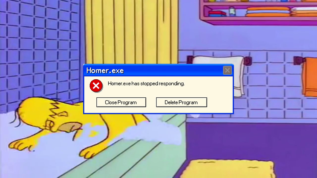 Homer.exe Has Stopped Responding - YouTube