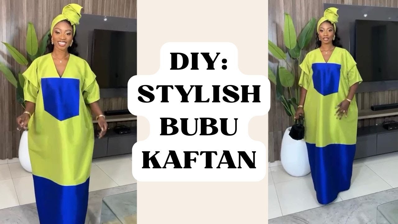 How To Cut & Sew a Stylish BUBU Kaftan | Step-by-Step Tutorial for ...