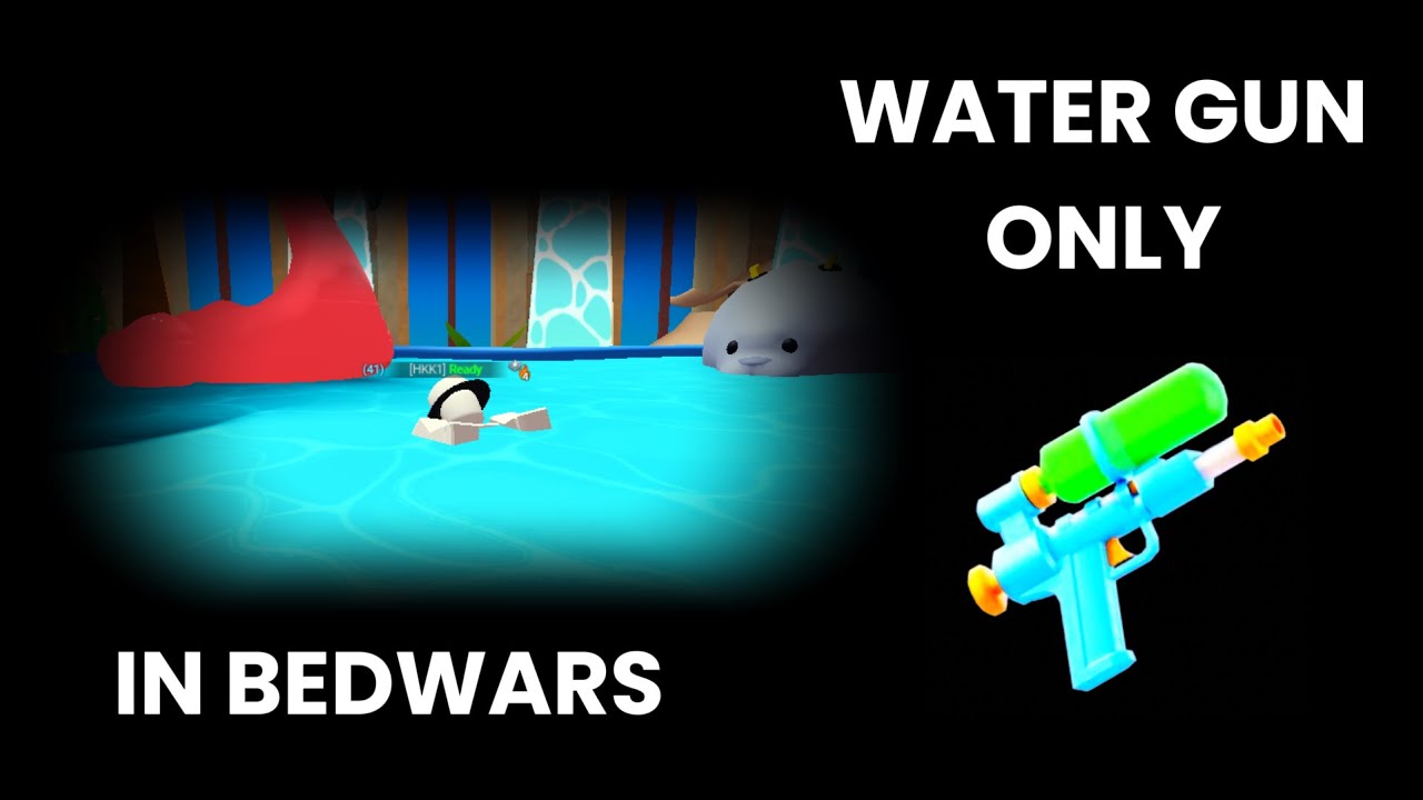 Insane Roblox Bedwars "Only water gun challeng" - YouTube