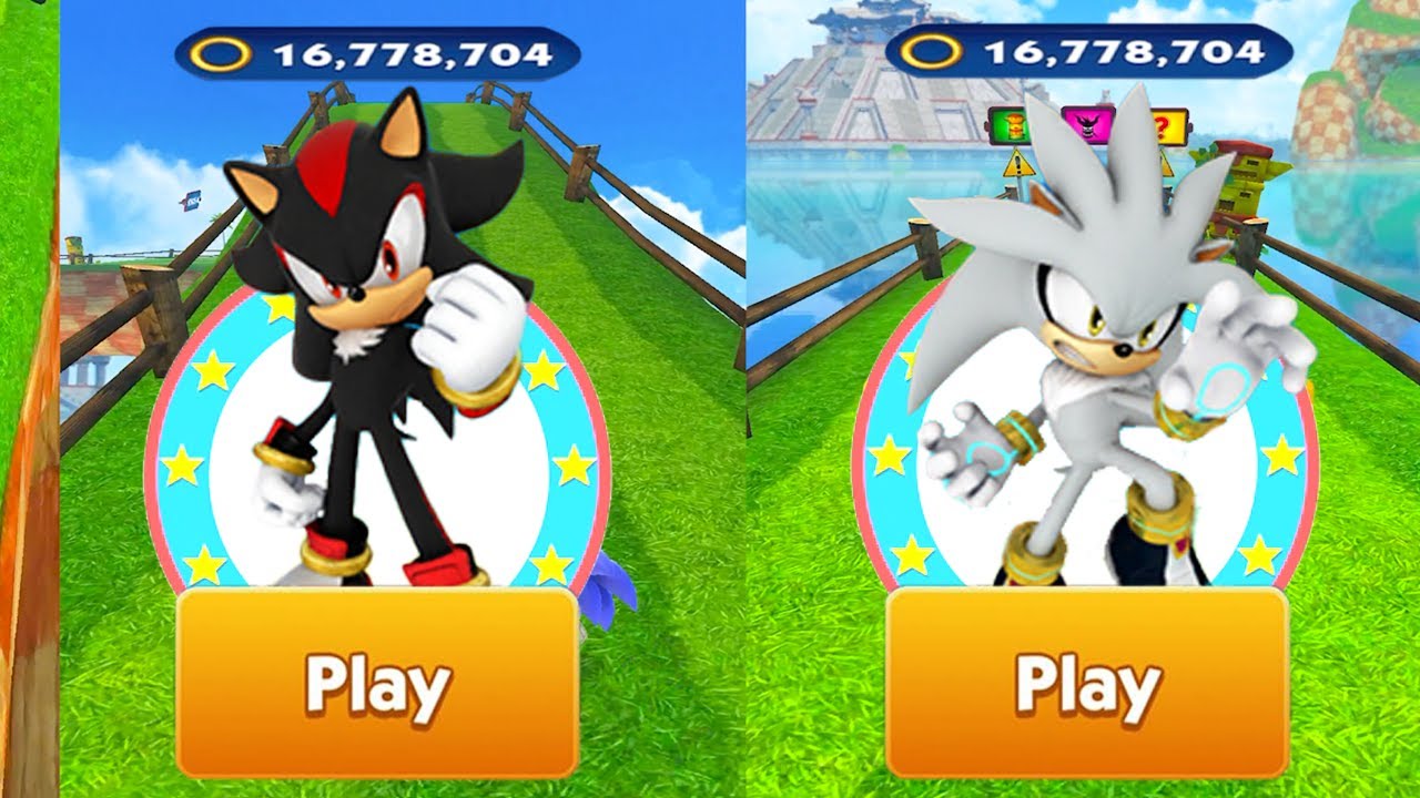 Sonic Dash - Shadow vs Silver - All Characters Unlocked - YouTube