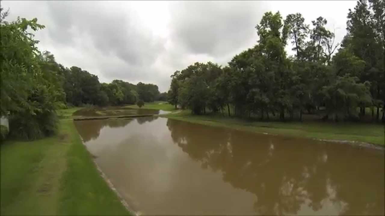 INUNDACIONES DRONE SAN JACINTO RIVER WEST FORK GOLF COURSE TEXAS ...
