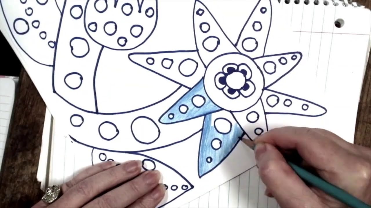 Kusama Style Flower How - to Drawing - YouTube