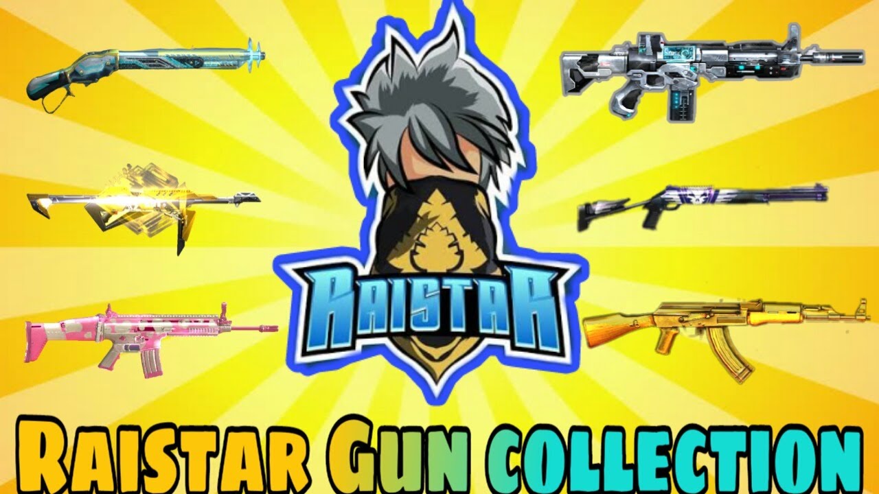 RAISTAR Gun collection 💝//and emotes ,Avatar, banner//Rear items - YouTube