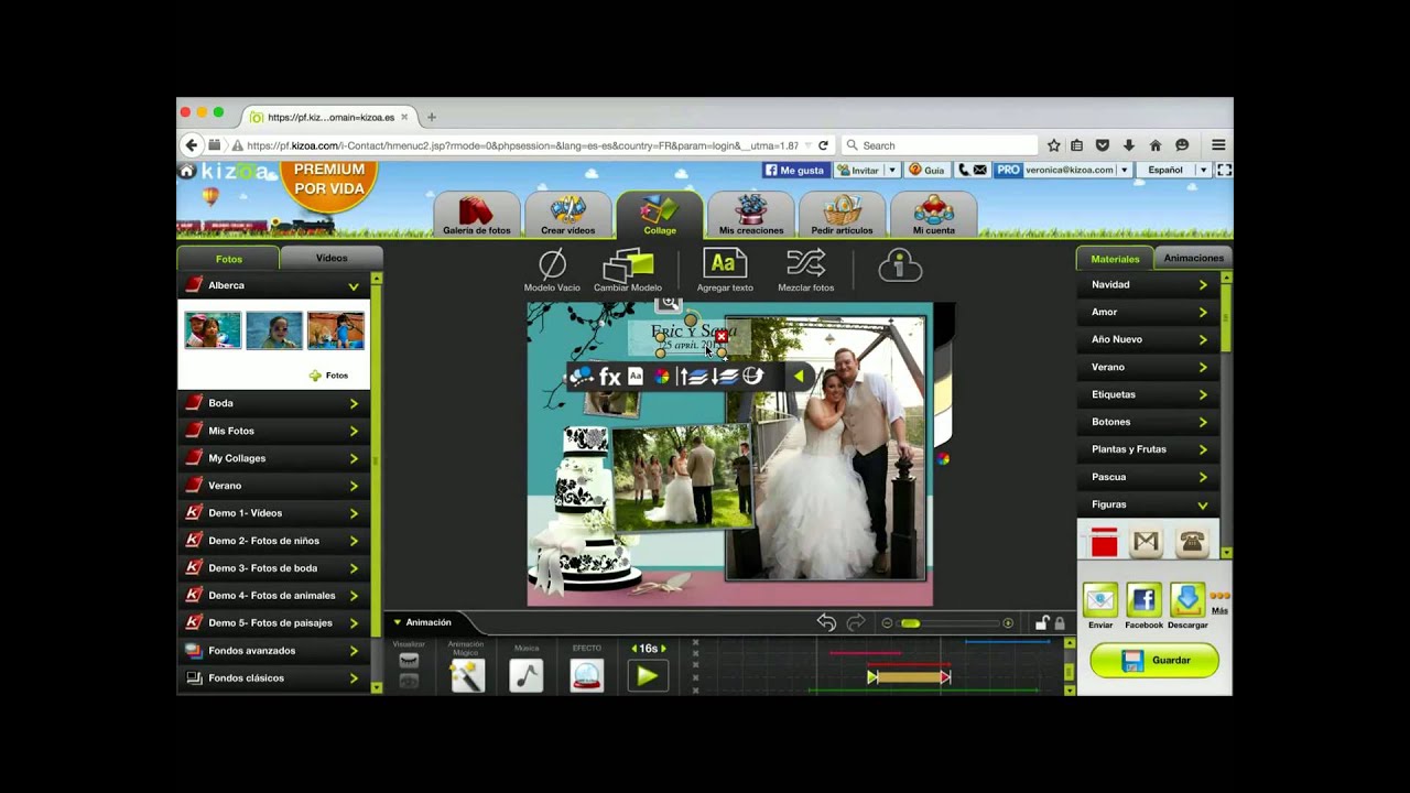 Cómo crear un collage con un modelo - Kizoa Tutorial - YouTube