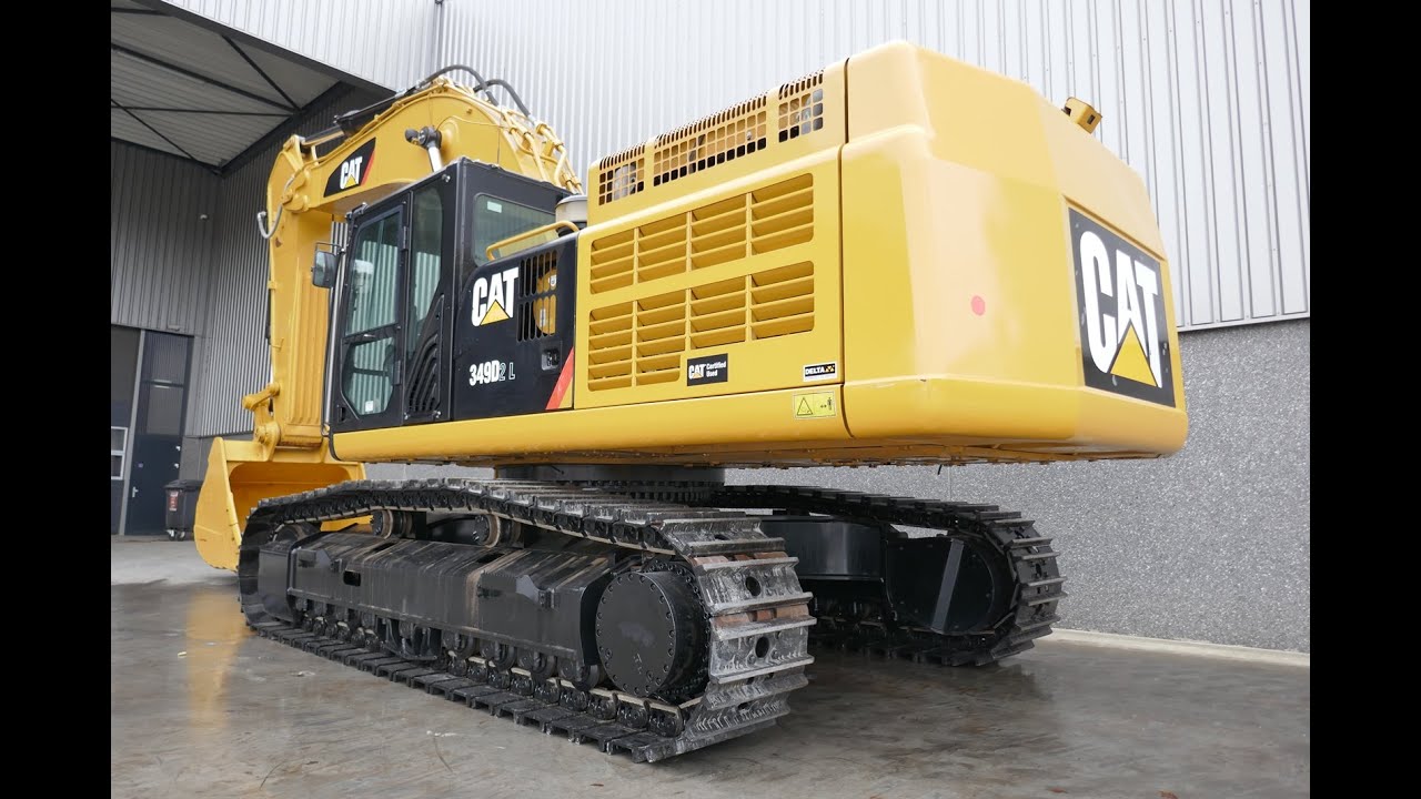 Demonstration video Caterpillar 349D2L excavator - YouTube