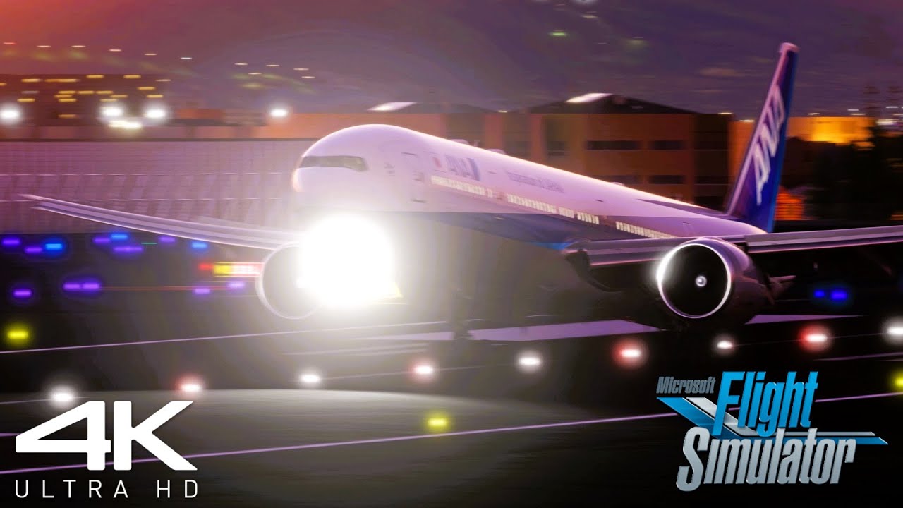INSANE REALISM GRAPHICS!! | MSFS Realistic ANA Boeing 777-300ER Landing ...