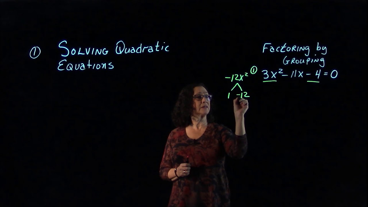 Solving Quadratic Equations by Factoring by Grouping Method part 1 ...
