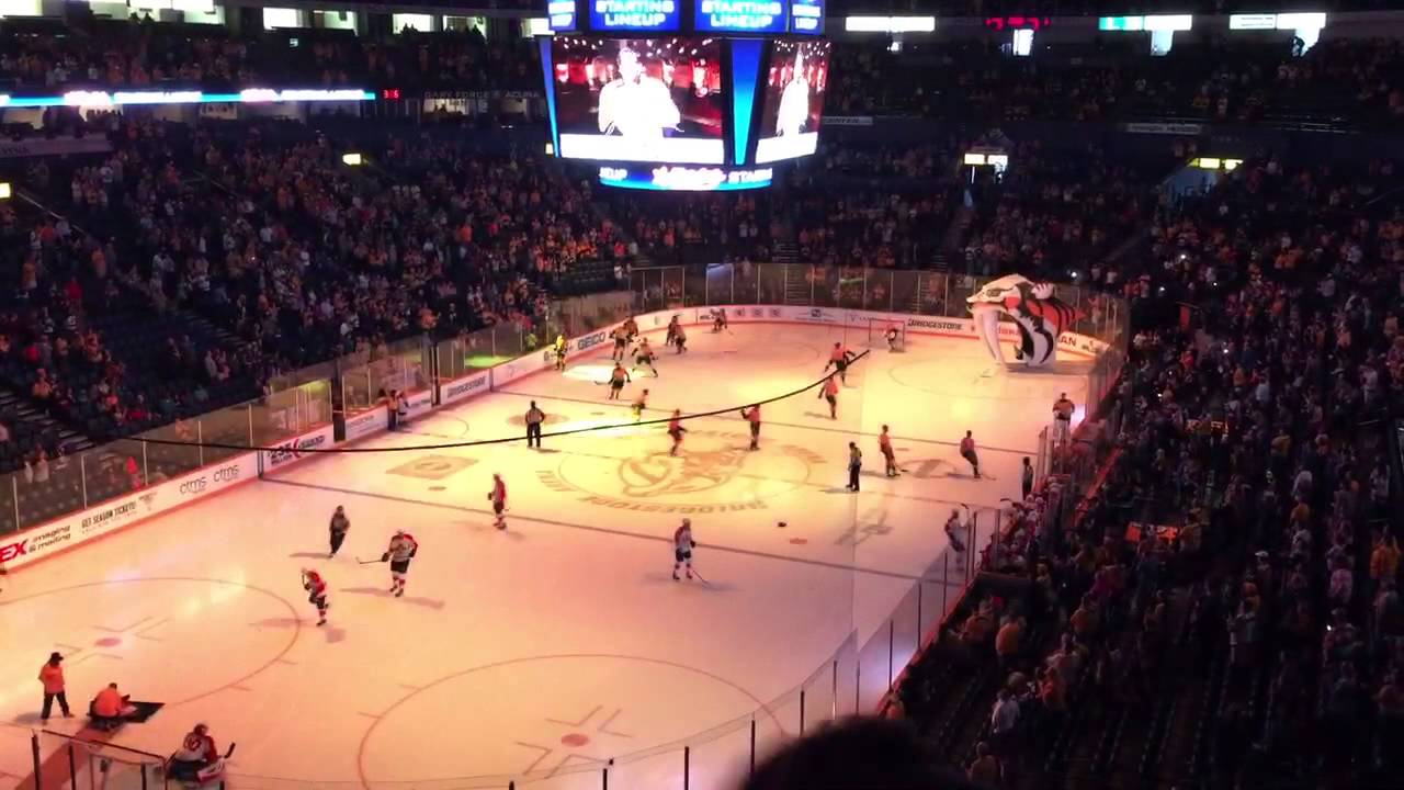 Nashville Predators take the ice - YouTube