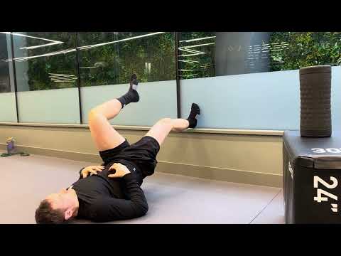 Wall Supported Hamstring Bridge Heel Raised - YouTube