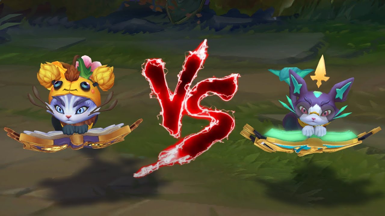 꿀잼 유미 VS 전투사관학교 유미 롤 스킨 비교 [Yuubee VS Battle Principal Yuumi Skin ...
