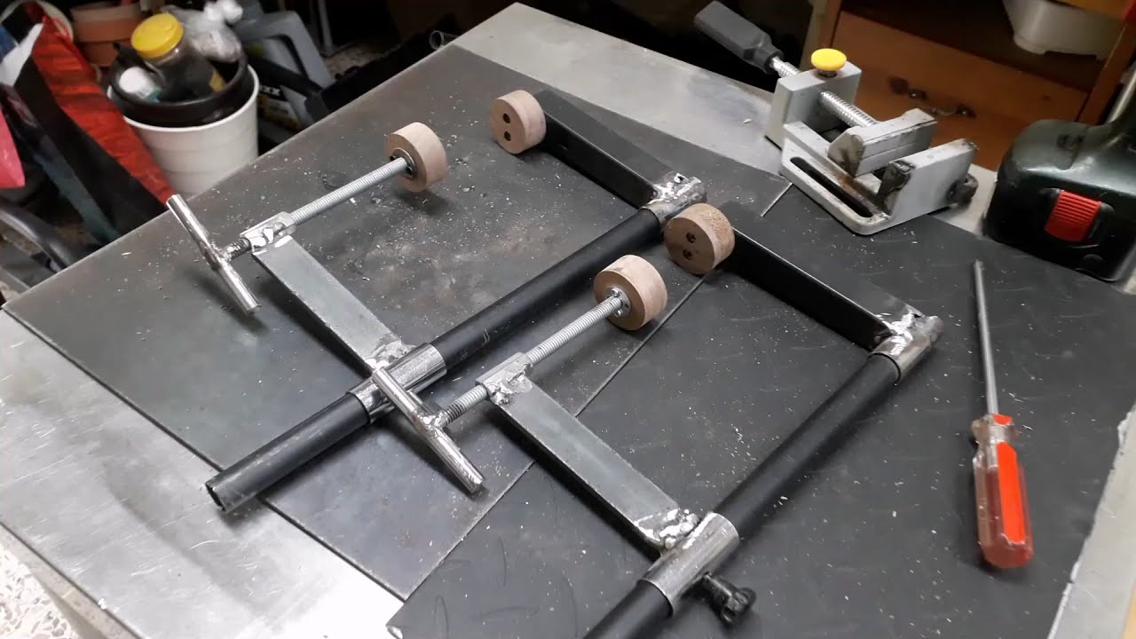 making f clamp, f 클램프 만들기, diy - YouTube