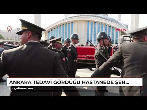 ANKARA tedavi gördüğü hastanede şehit olan Piyade Yarbay Abdullah Cem Demirkan, son yolculuğuna ...