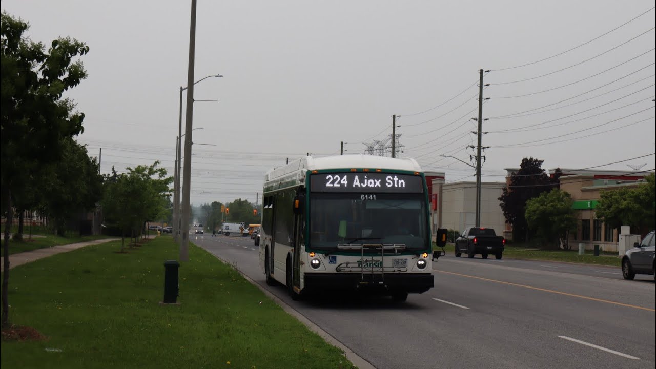 (Full Trip) Durham Region Transit Route 224 on 2024 NovaBus LFS Diesel ...