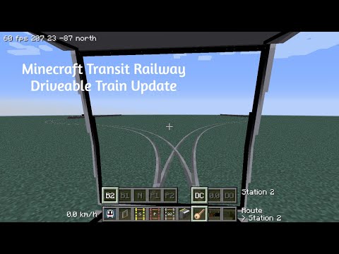 Minecraft Transit Railway Mod New Driveable Train Update - YouTube