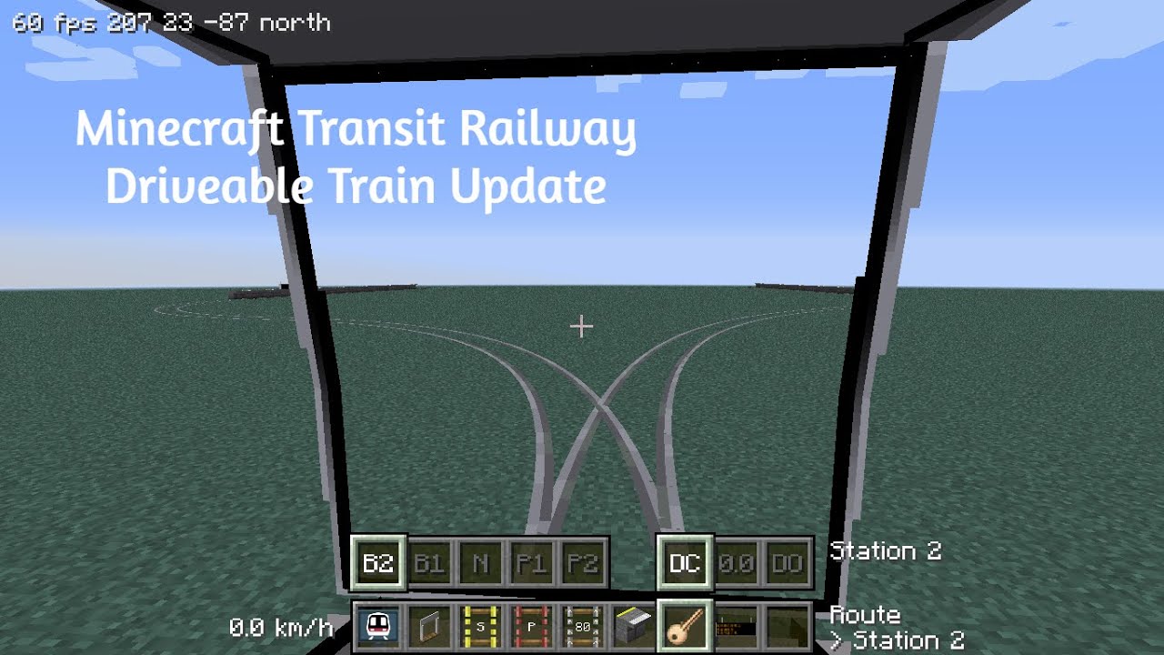 Minecraft Transit Railway Mod New Driveable Train Update - YouTube