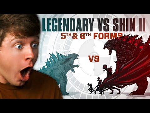 SHIN GODZILLA 5th and 6th FORM vs LEGENDARY GODZILLA! (Reaction)