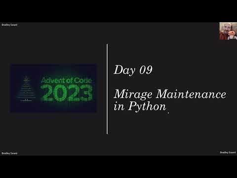 Advent of Code 2023 - Day 09 - Mirage Maintenance in Python - YouTube