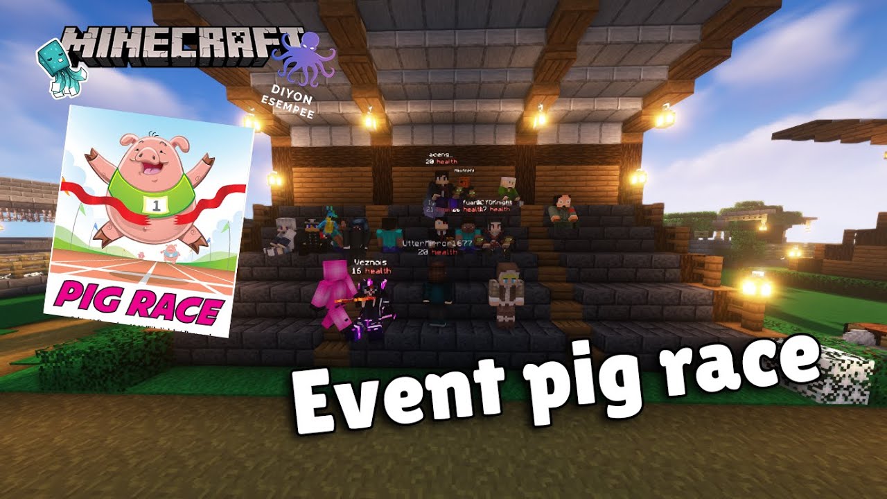 【Minecraft】Event Pig Race di mulai. - YouTube