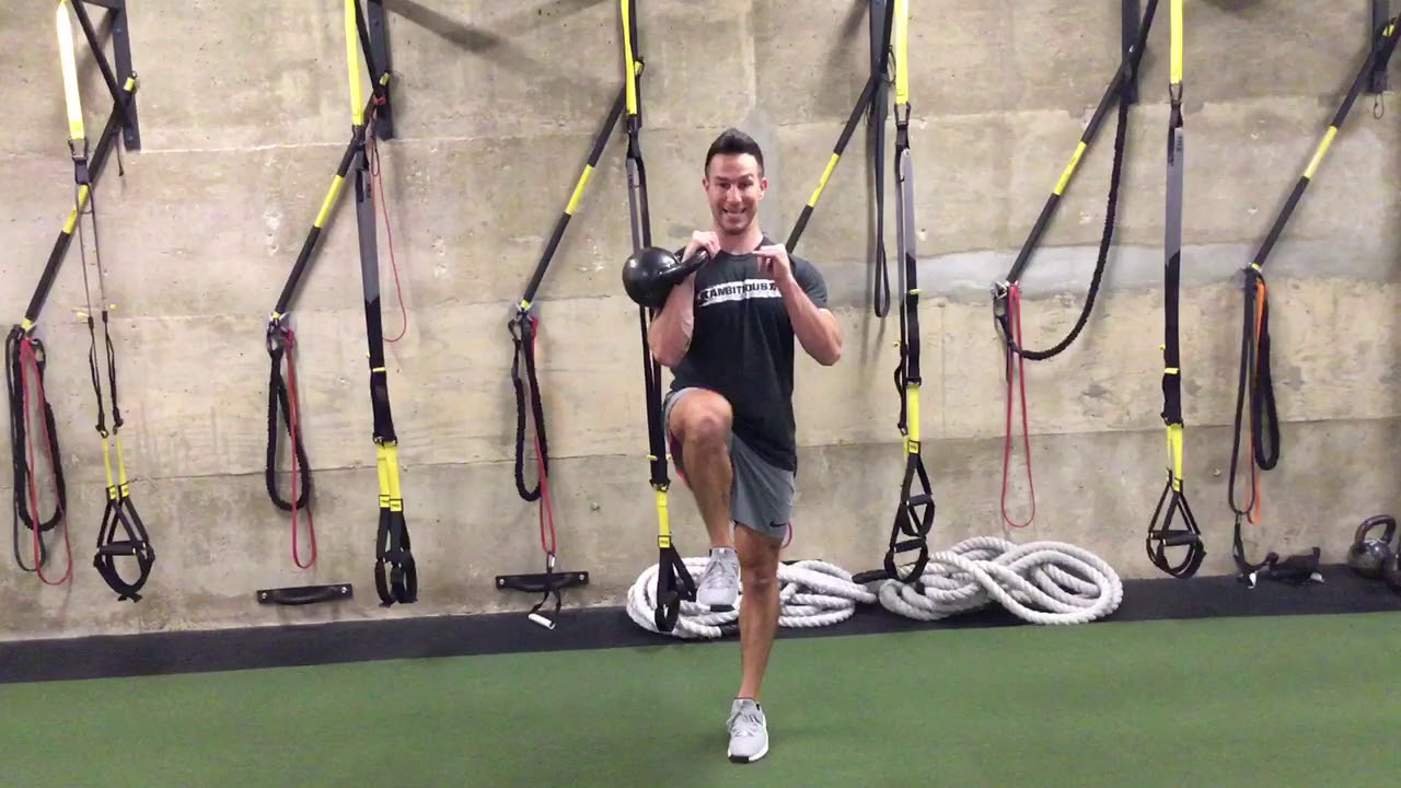 Kettlebell Single Arm Racked March - YouTube