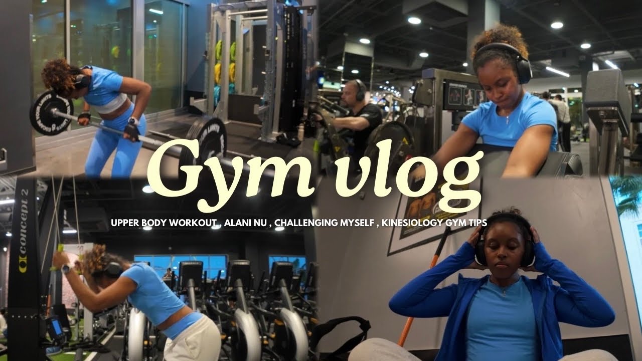 Gym Vlog : upper body gym session , challenging myself & gym tips - YouTube
