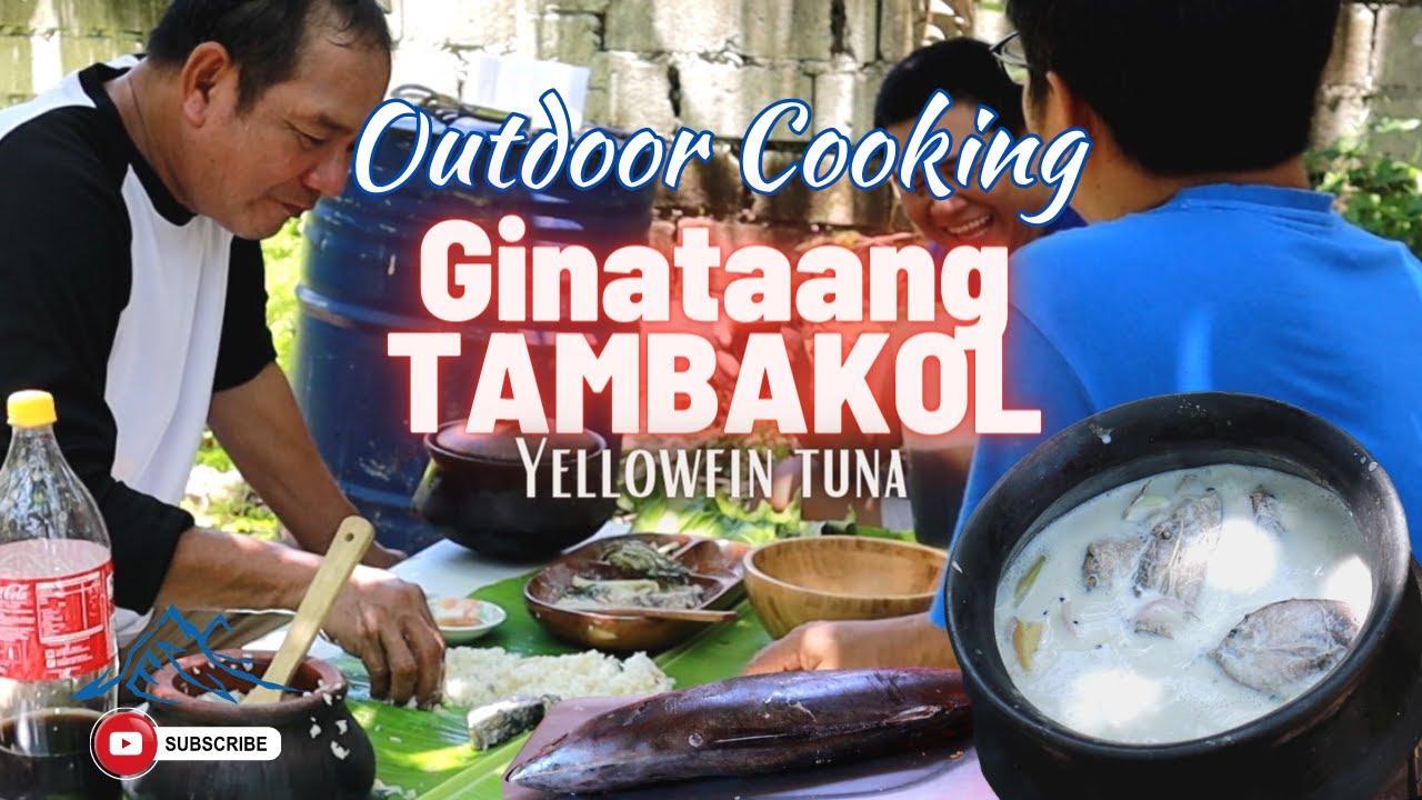 Ginataang Tambakol (Yellowfin tuna) Outdoor Cooking #philippines - YouTube