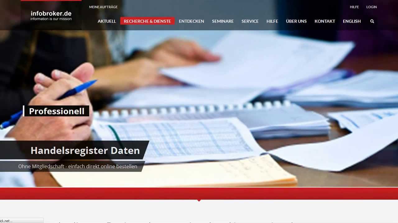 Handelsregister Auszug mit Gesellschafter Angaben anfordern - Tutorial ...