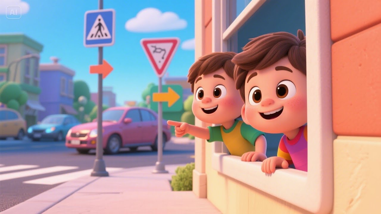 🚦👀 Let’s Cross the Street Safely – Stop, Look, Go! 🚸🎶 | Safety Song for ...