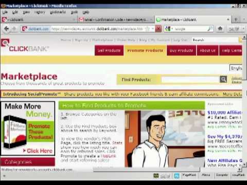 How to Sign Up For Clickbank and Choose Products to Promote - YouTube