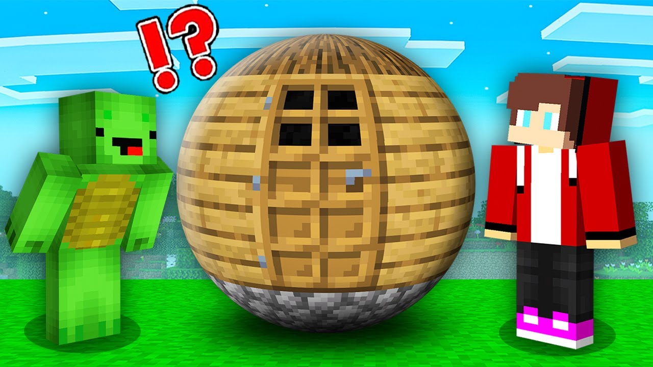 Mikey and JJ Built a SPHERICAL House in Minecraft ! (Maizen) - YouTube