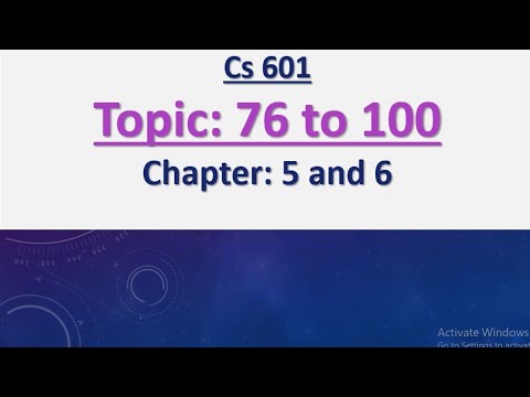 CS 601 short lectures with notes || Chapter# 5 and 6 || Topic(76 to 100 ...
