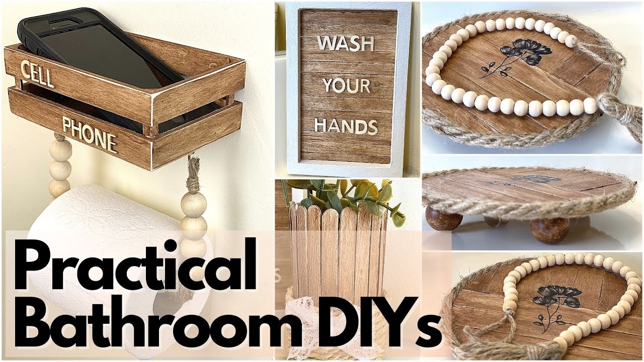 $1 Easy and Practical Farmhouse Bathroom Décor DIYs that you will want ...