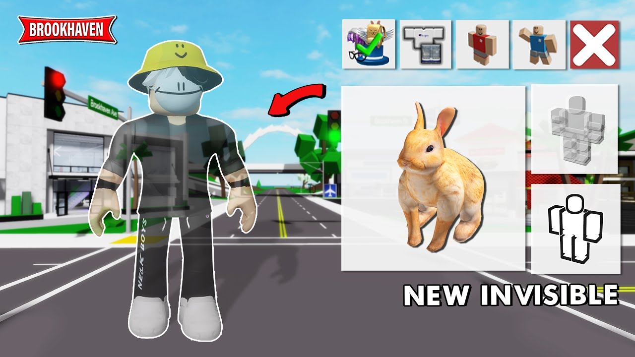Cara Menjadi INVISIBLE TERBARU Di Brookhaven ID/Codes - Roblox - YouTube