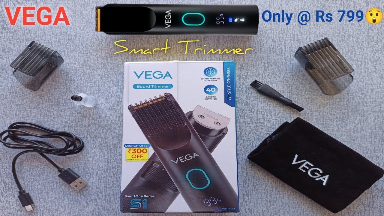 Vega S1 Beard Trimmer Unboxing | Vega Smart Trimmer With Smart Memory ...