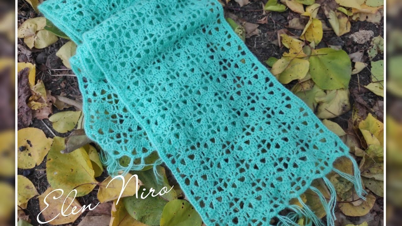 Lecția 42 . Croșetăm o Eșarfă frumoasă// Crochete - YouTube